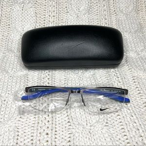 Nike | Accessories | Nike 872 Half Frame Eyeglasses In 70 Brushed ...